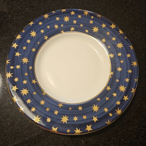 Sakura | Dining | Sakura Blue Galaxy 6 Inch Serving Platter 18k Gold ...